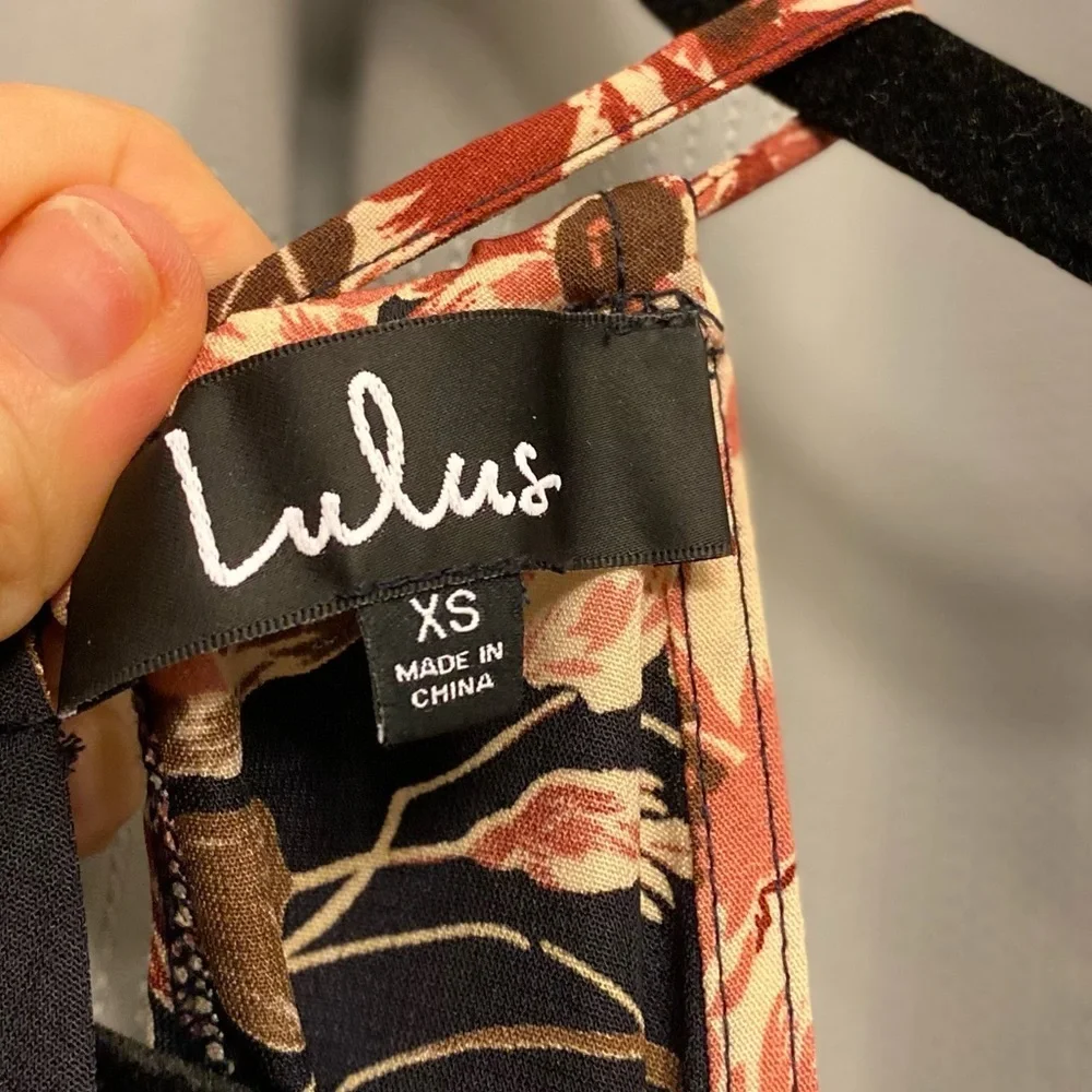 Lulus | Dresses | Lulus Feel The Music Midnight Navy Floral Maxi Dress ...